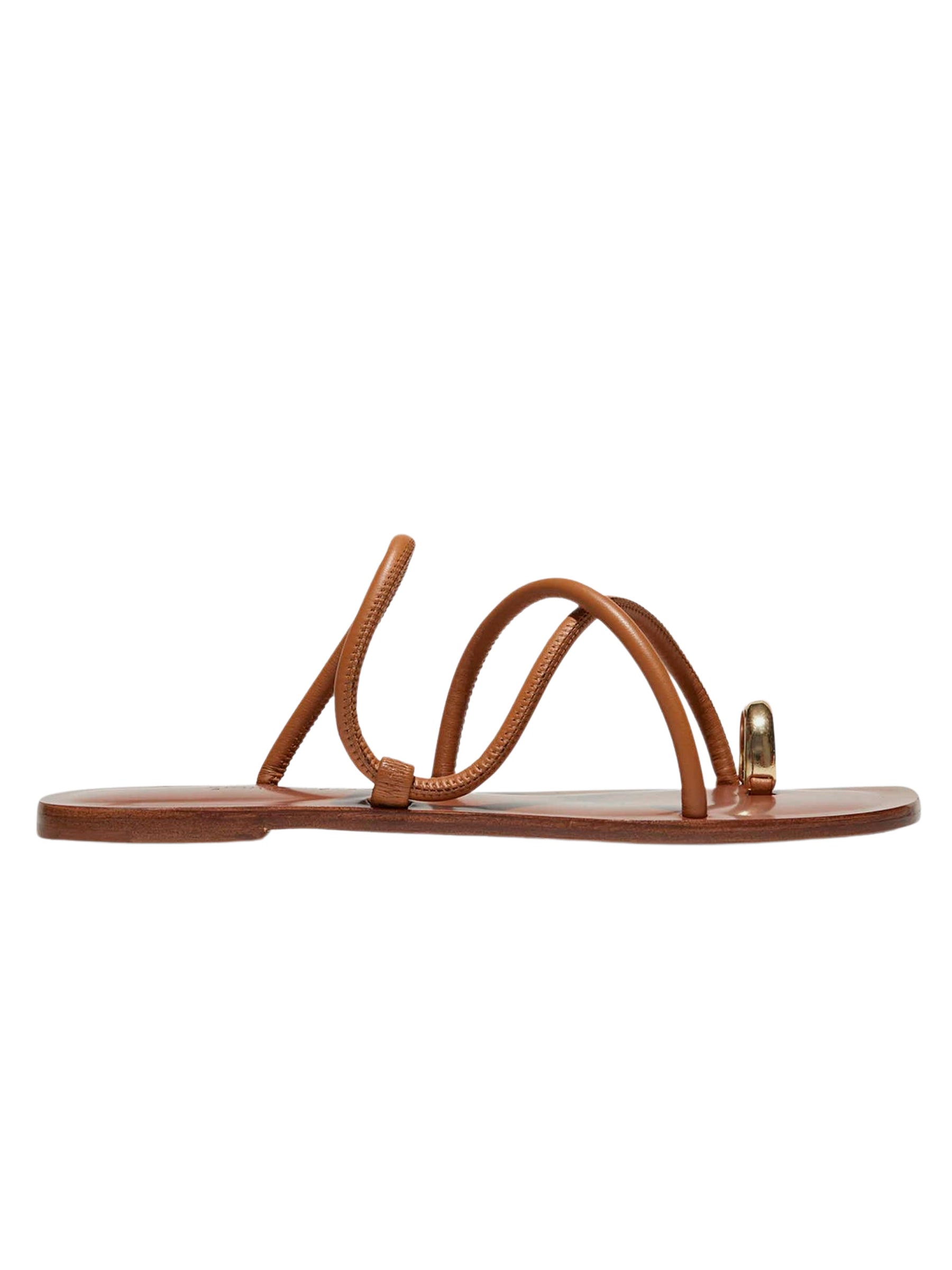 Emme Parsons | Laurie Sandal in Tan Tobacco Nappa | The UNDONE