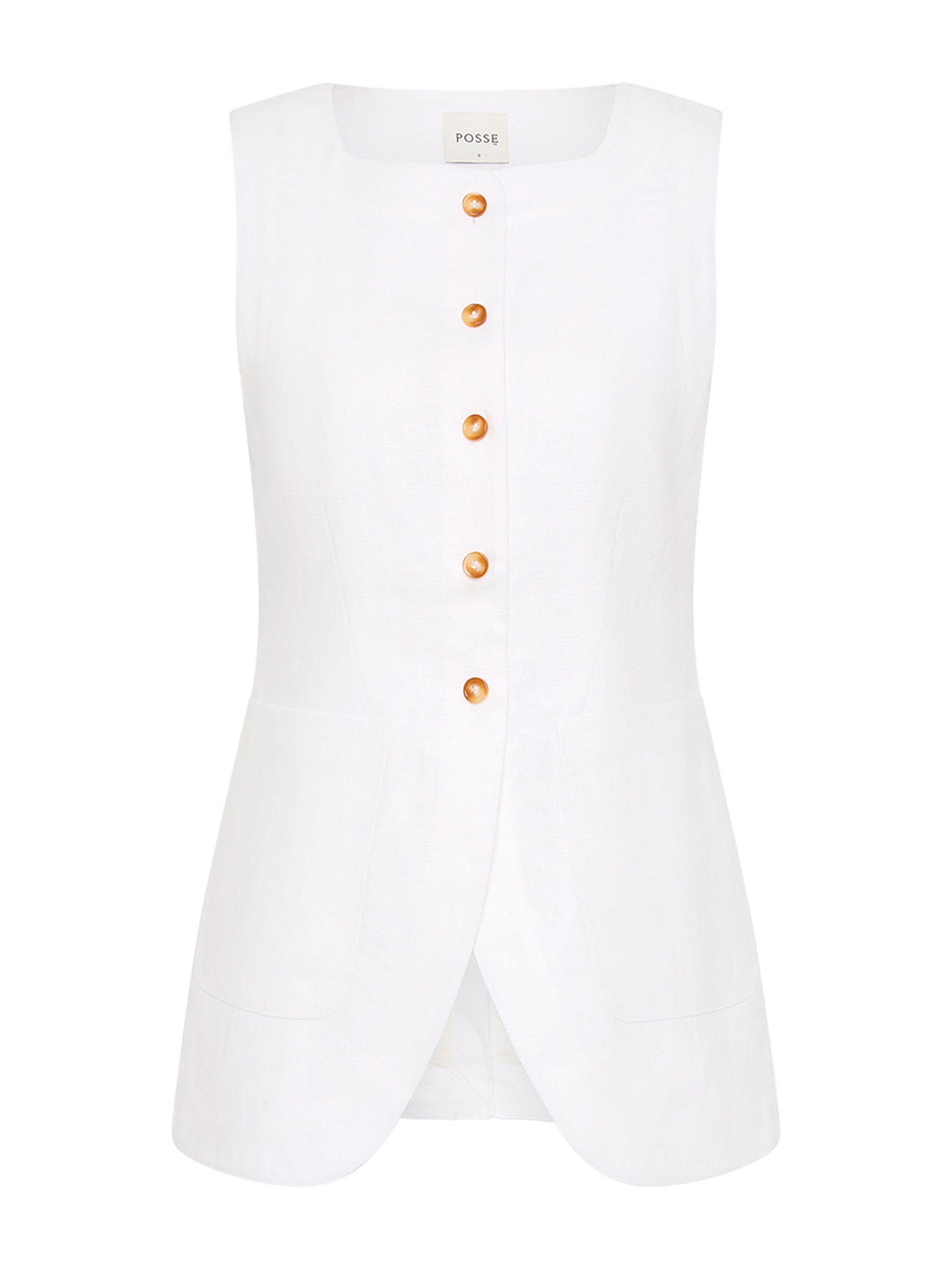 POSSE | Emma Vest in Ivory | The UNDONE