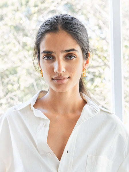 Rylan | Link Medium Earrings in Gold | The UNDONE by Rylan