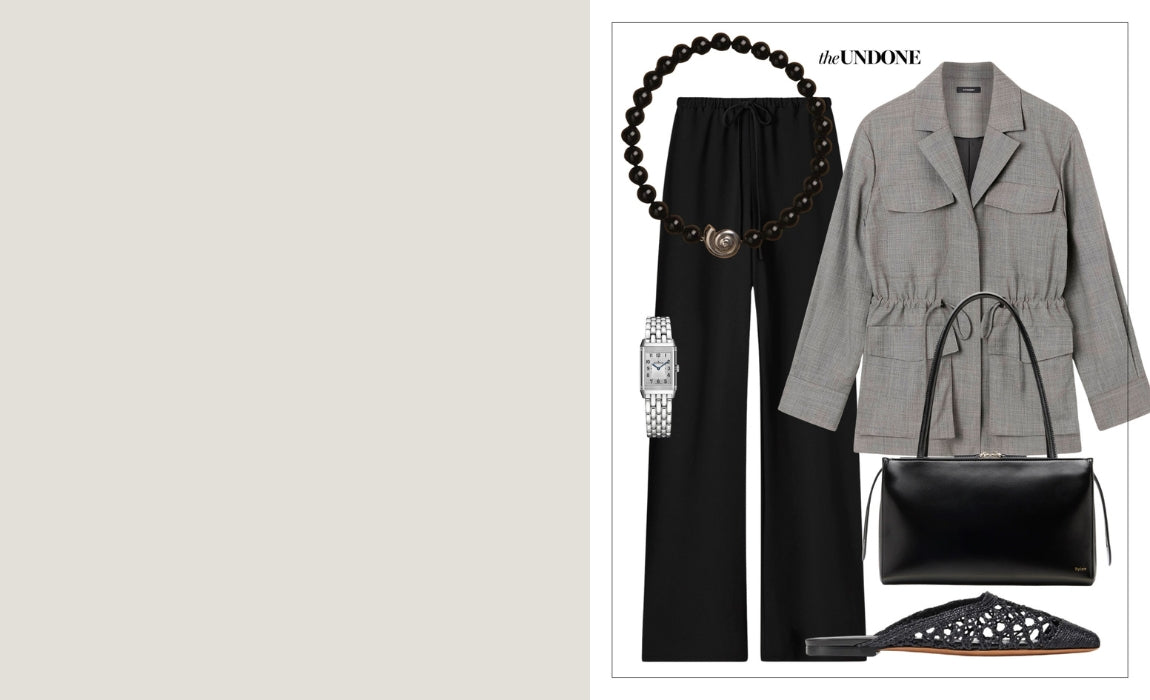 Outfit: Black Pants and Grey Jacket – The UNDONE