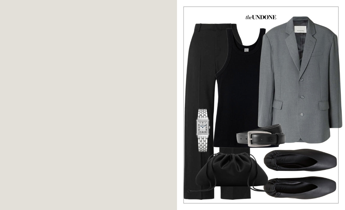 Outfit: Black Pants and Grey Blazer – The UNDONE