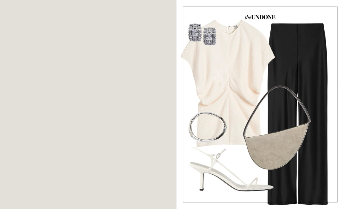 Outfit: Ivory Blouse and Black Pants – The UNDONE