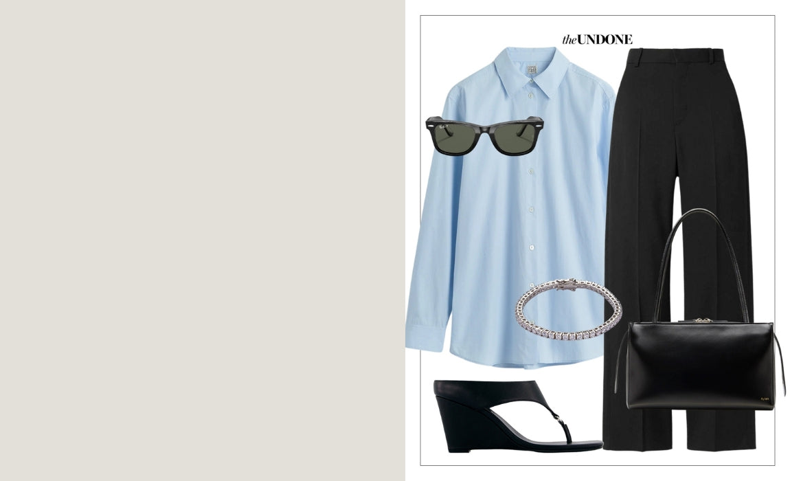 Outfit: Black Pants and Blue Shirt – The UNDONE