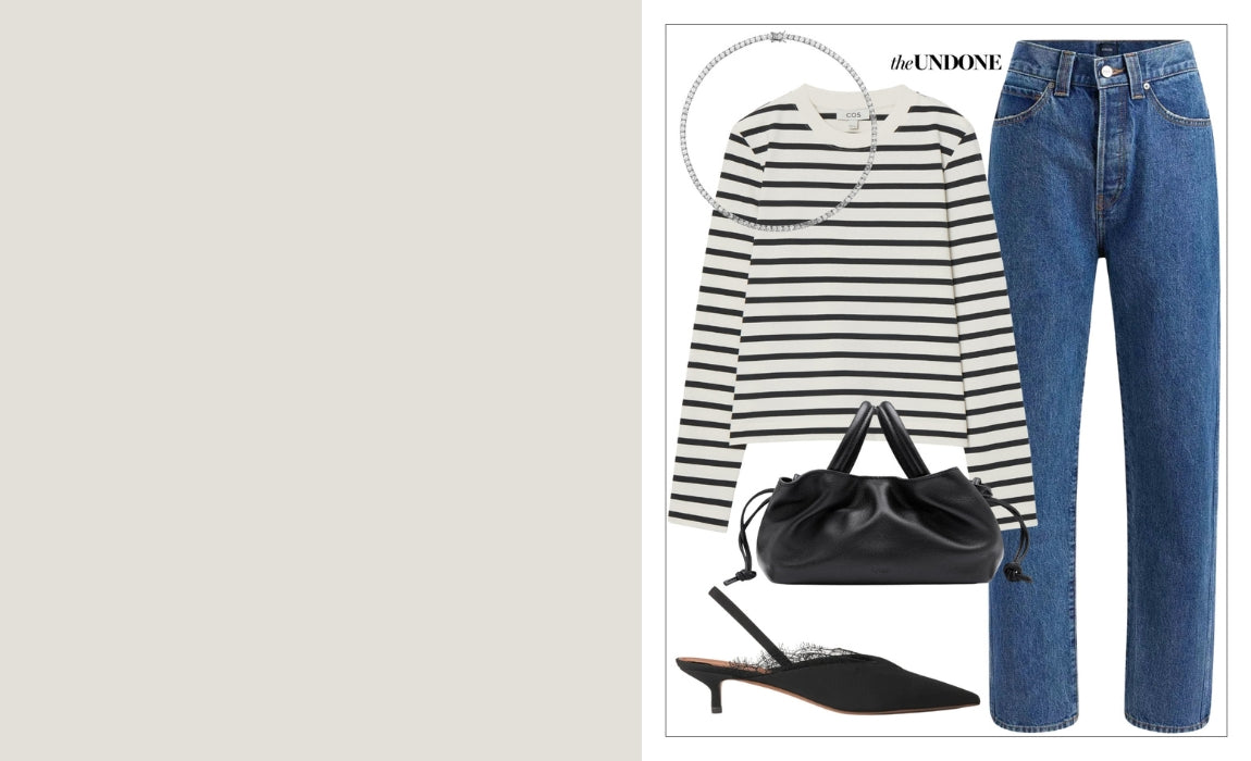 Outfit: Stripe top and blue jeans – The UNDONE