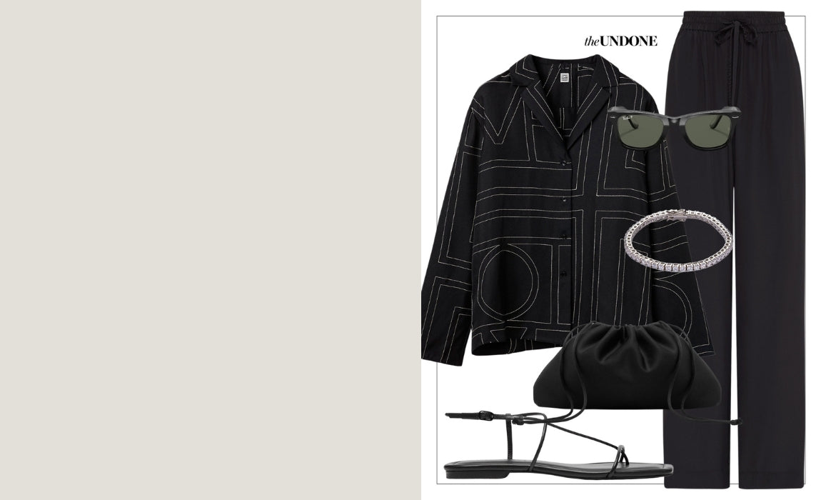 Outfit: Black Silk Shirt and Pants – The UNDONE