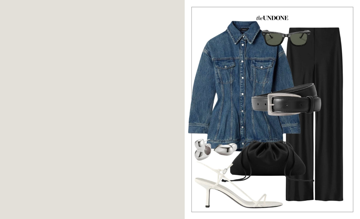 Outfit: Denim Jacket and Black Pants – The UNDONE