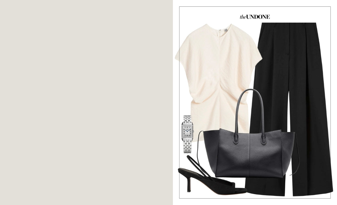 Outfit: Black Pants and Ivory Blouse – The UNDONE