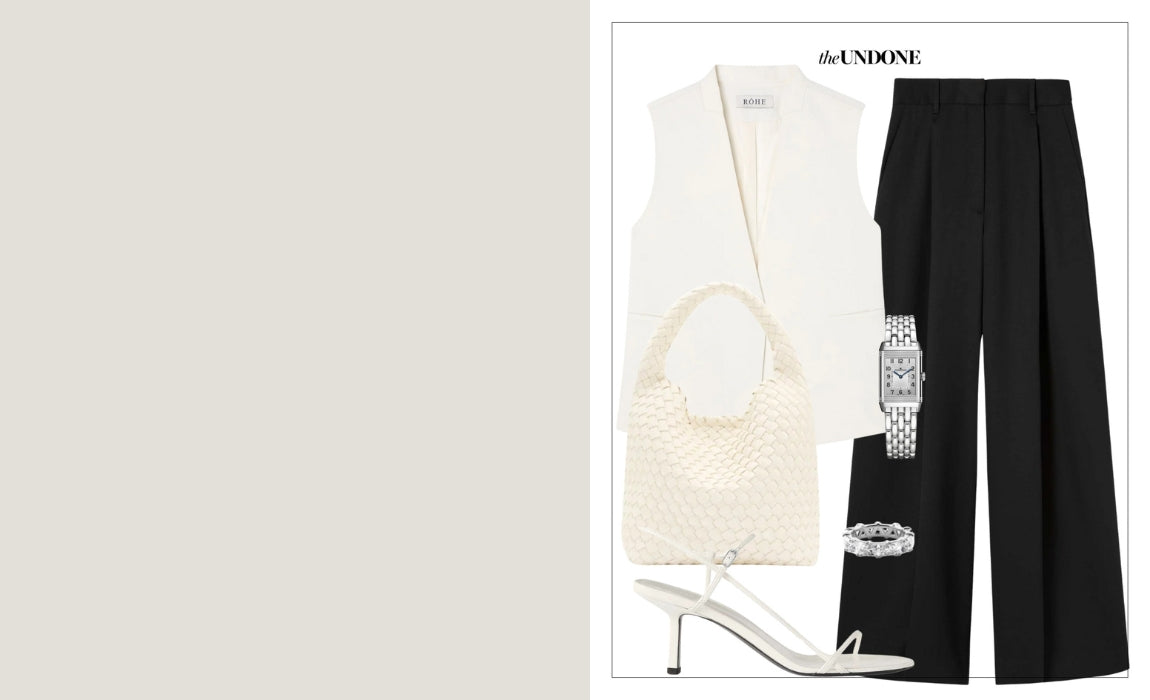 Outfit: Black Pants and White Vest – The UNDONE