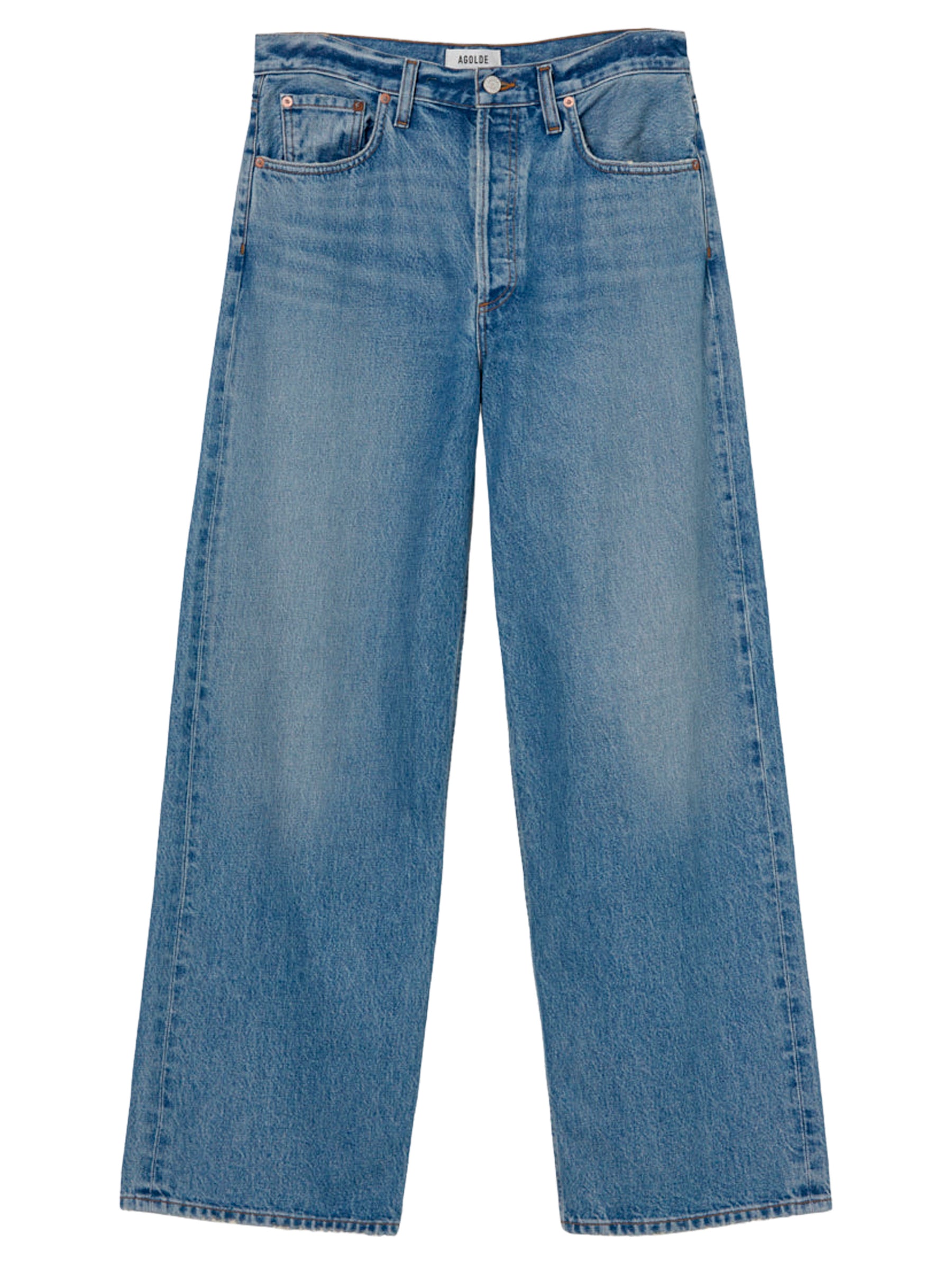 AGOLDE | Low Slung Baggy Jean in Blue Libertine | The UNDONE
