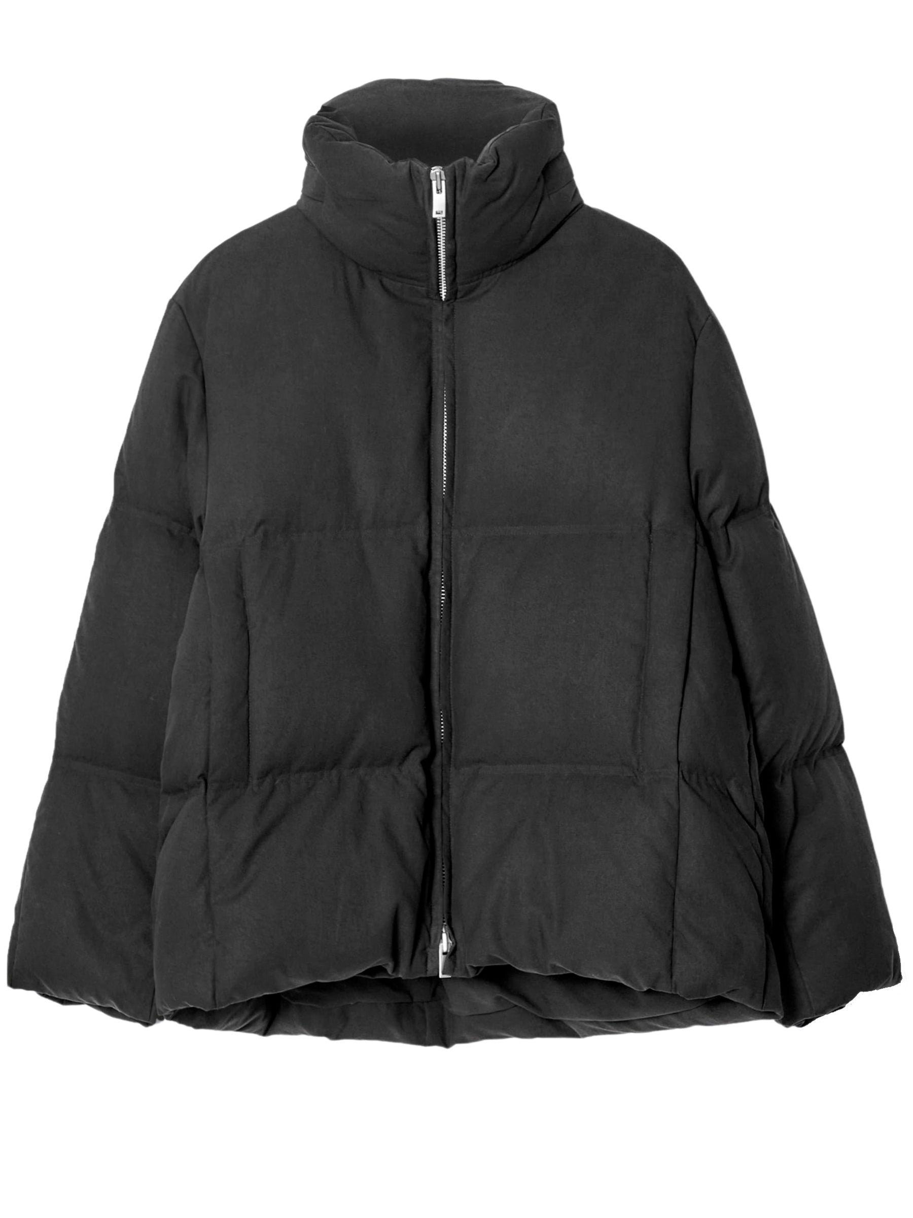 COS | Oversized Hooded Down Puffer Jacket in Black | The UNDONE