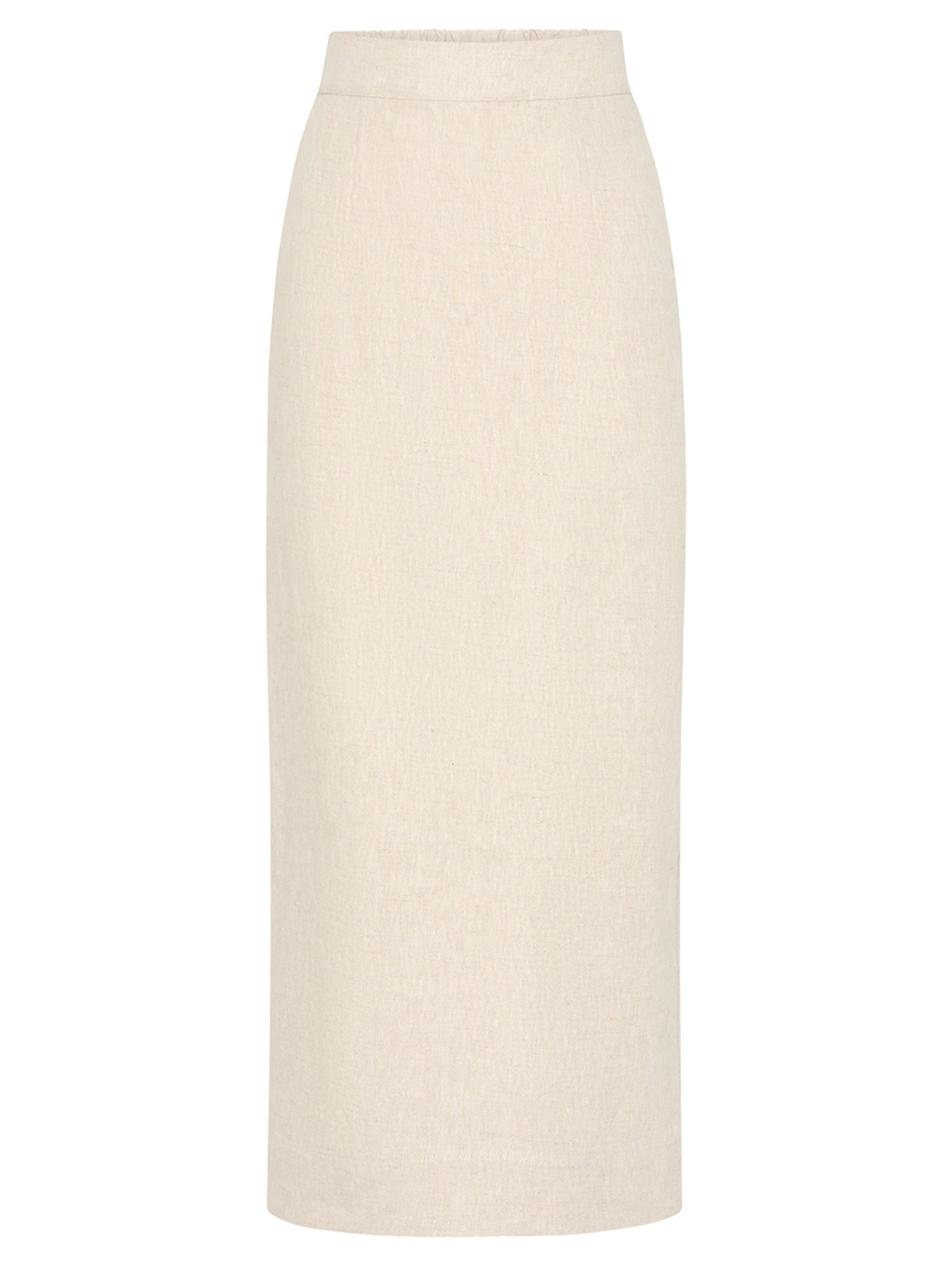 POSSE | Emma Pencil Skirt in Beige Natural | The UNDONE