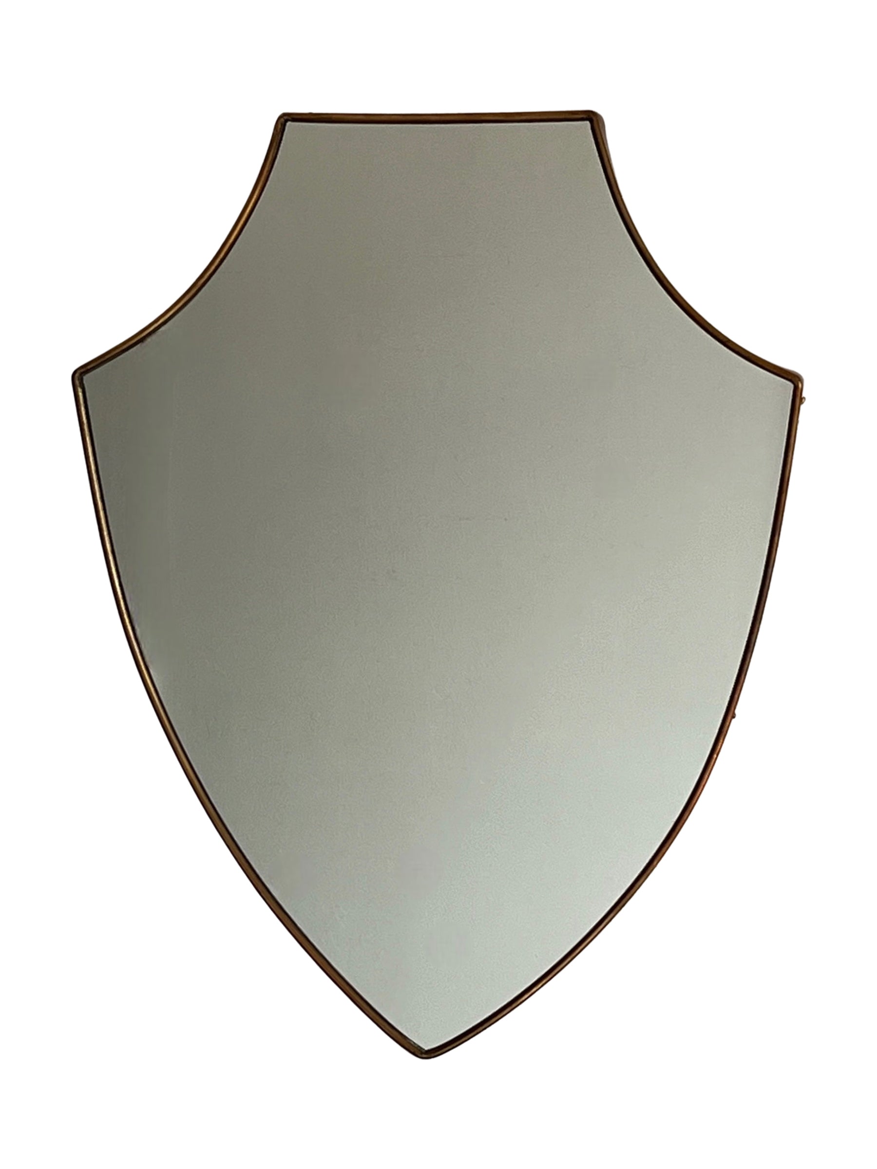 Secondi | Vintage Italian Brass Shield Mirror | The UNDONE