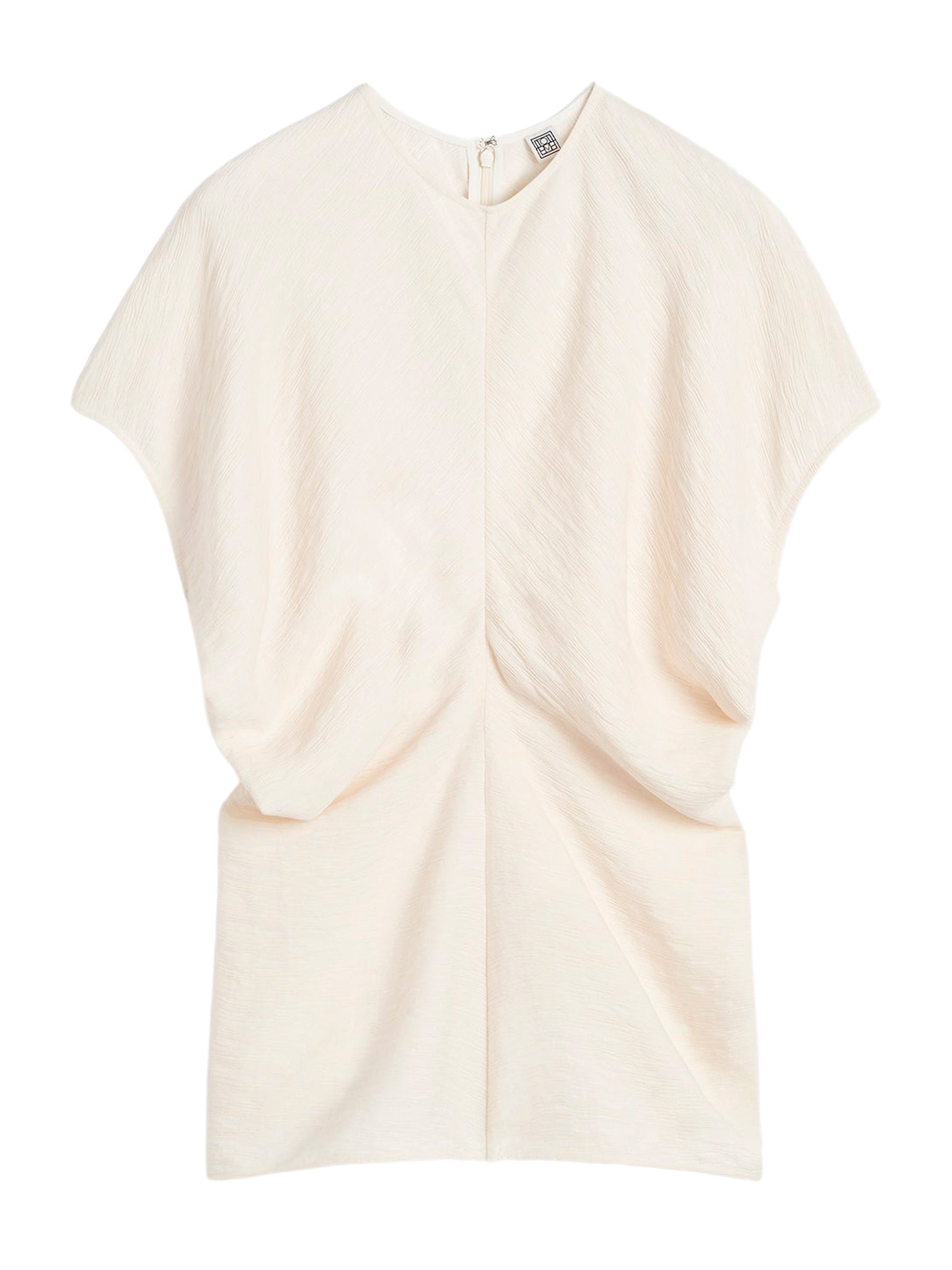 TOTEME | Slouch Waist Crinkled Top in Cream | The UNDONE