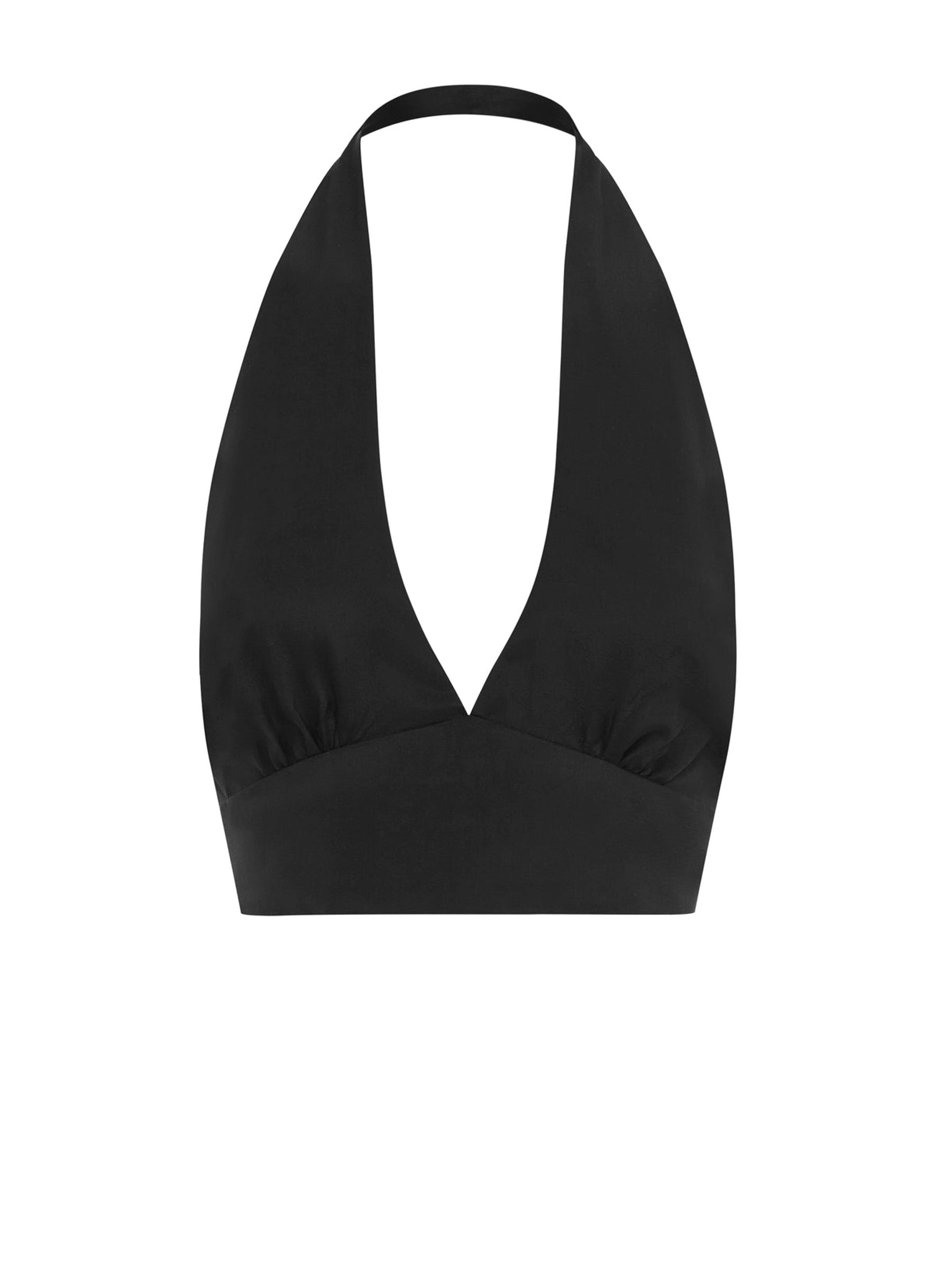 SAINT | Silk Halterneck Top in Black | The UNDONE