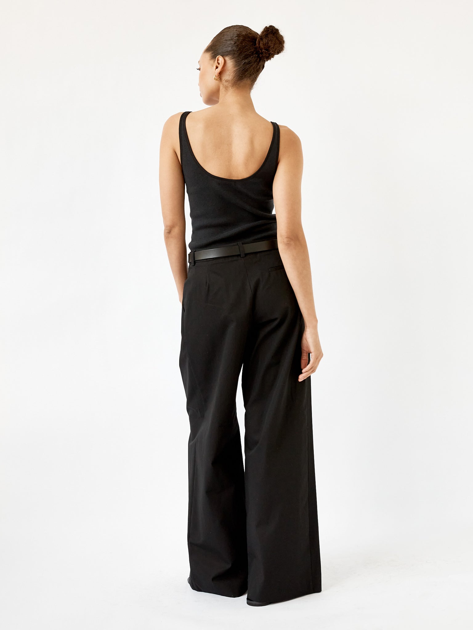 SAINT | Classic Leather Belt Black with Brass Buckle | The UNDONE