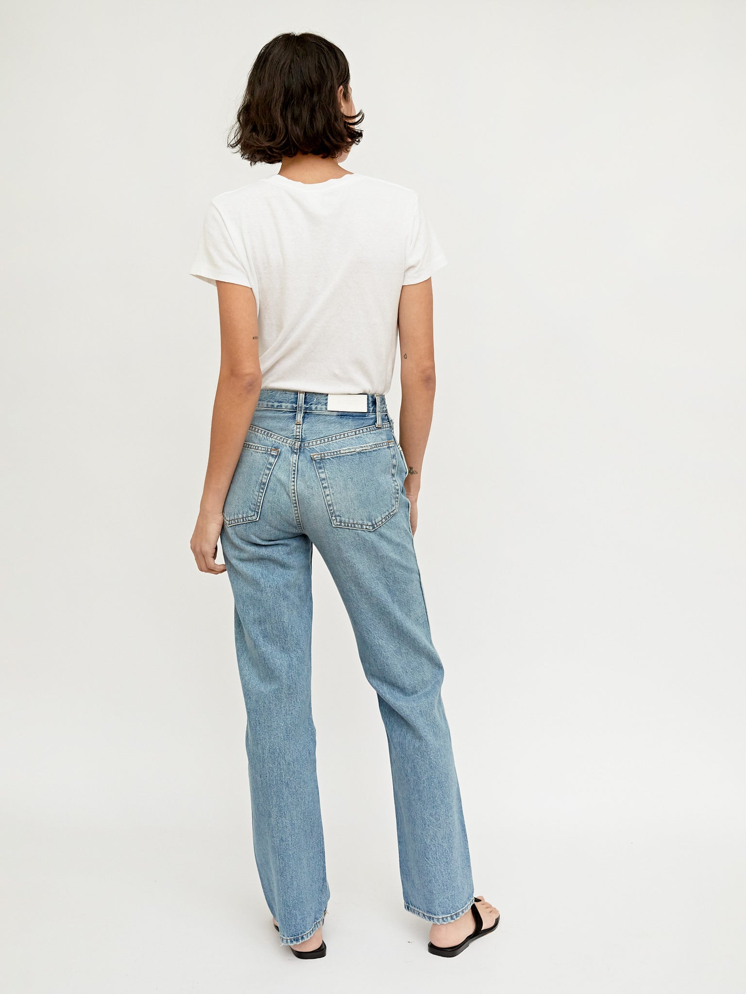 RE/DONE | Worn Blue 90s High Rise Loose Jean | The UNDONE