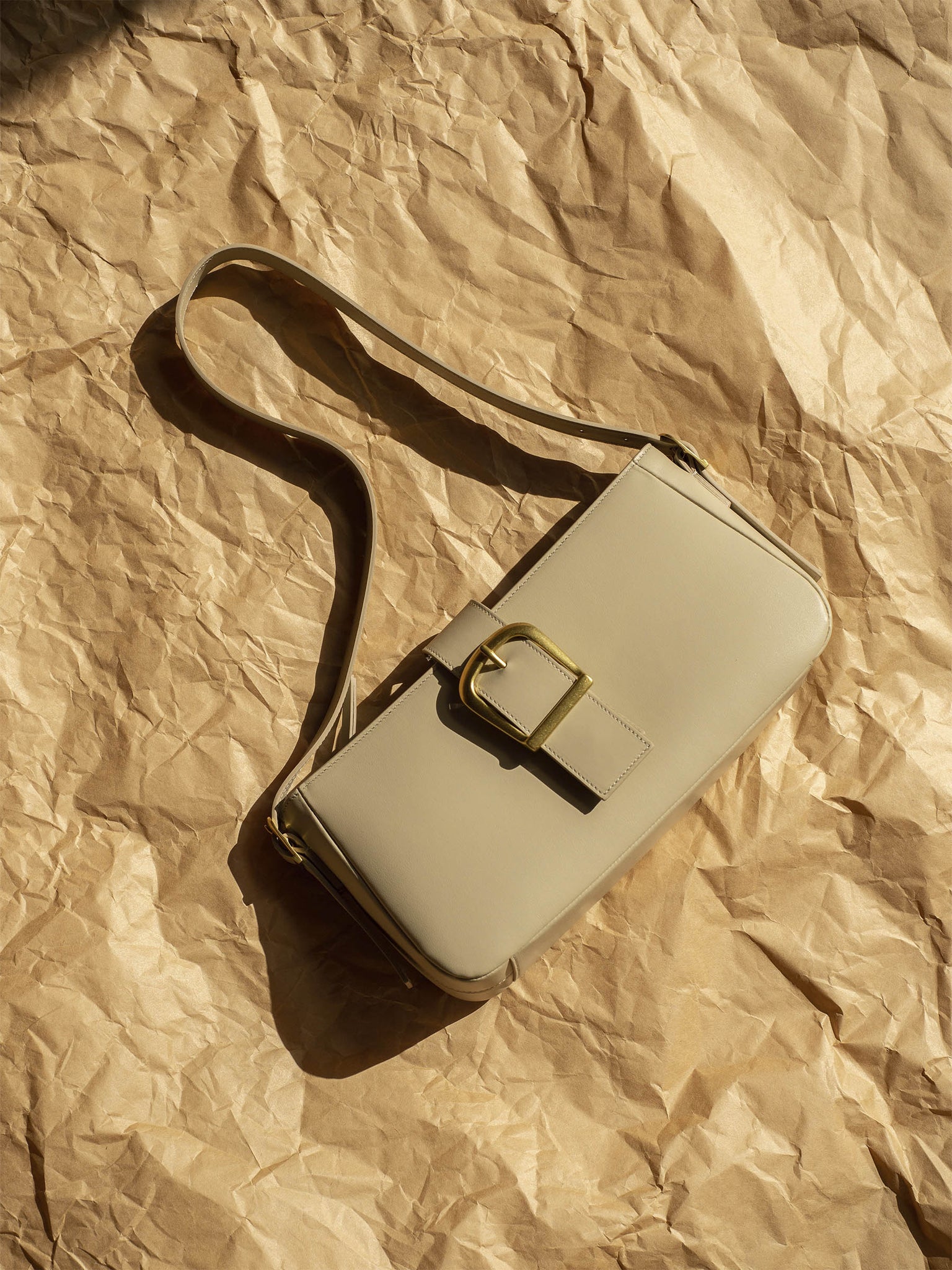 Rylan | Soft Baguette Bag in Parchment | The UNDONE by Rylan